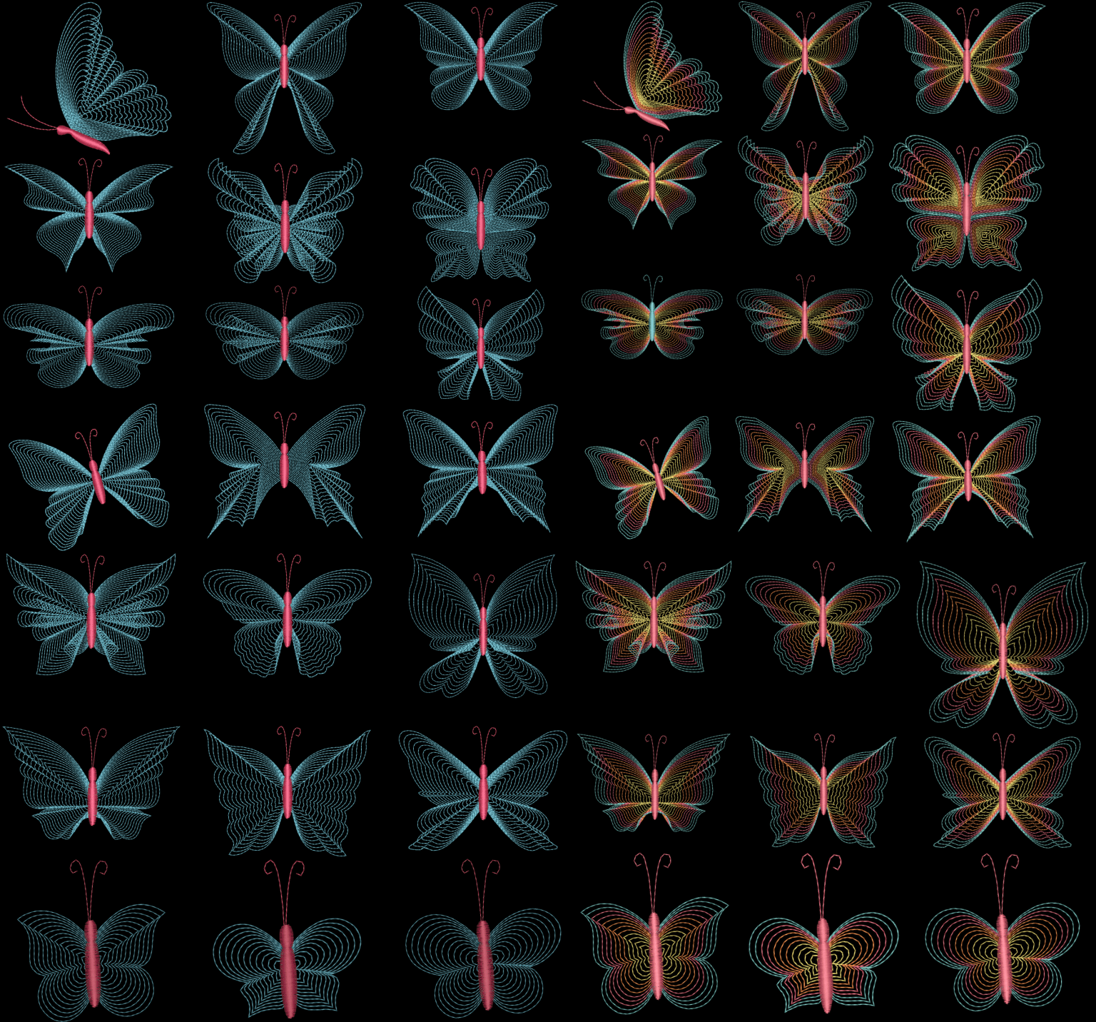 Majestic Butterflies Design Set - Digitizing Masterclass